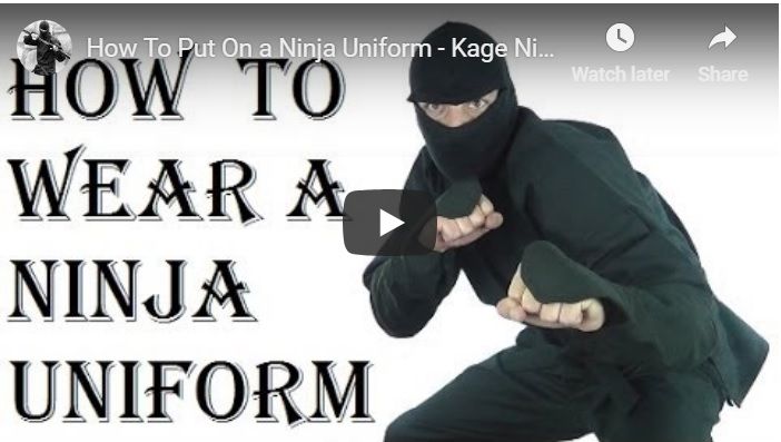 How to Put On and Wear Your Ninja Uniform Correctly [Video]